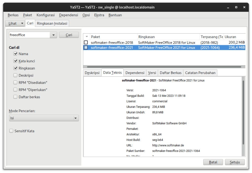 Memasang Softmaker FreeOffice pada openSUSE – Bhyllabus l'énigme